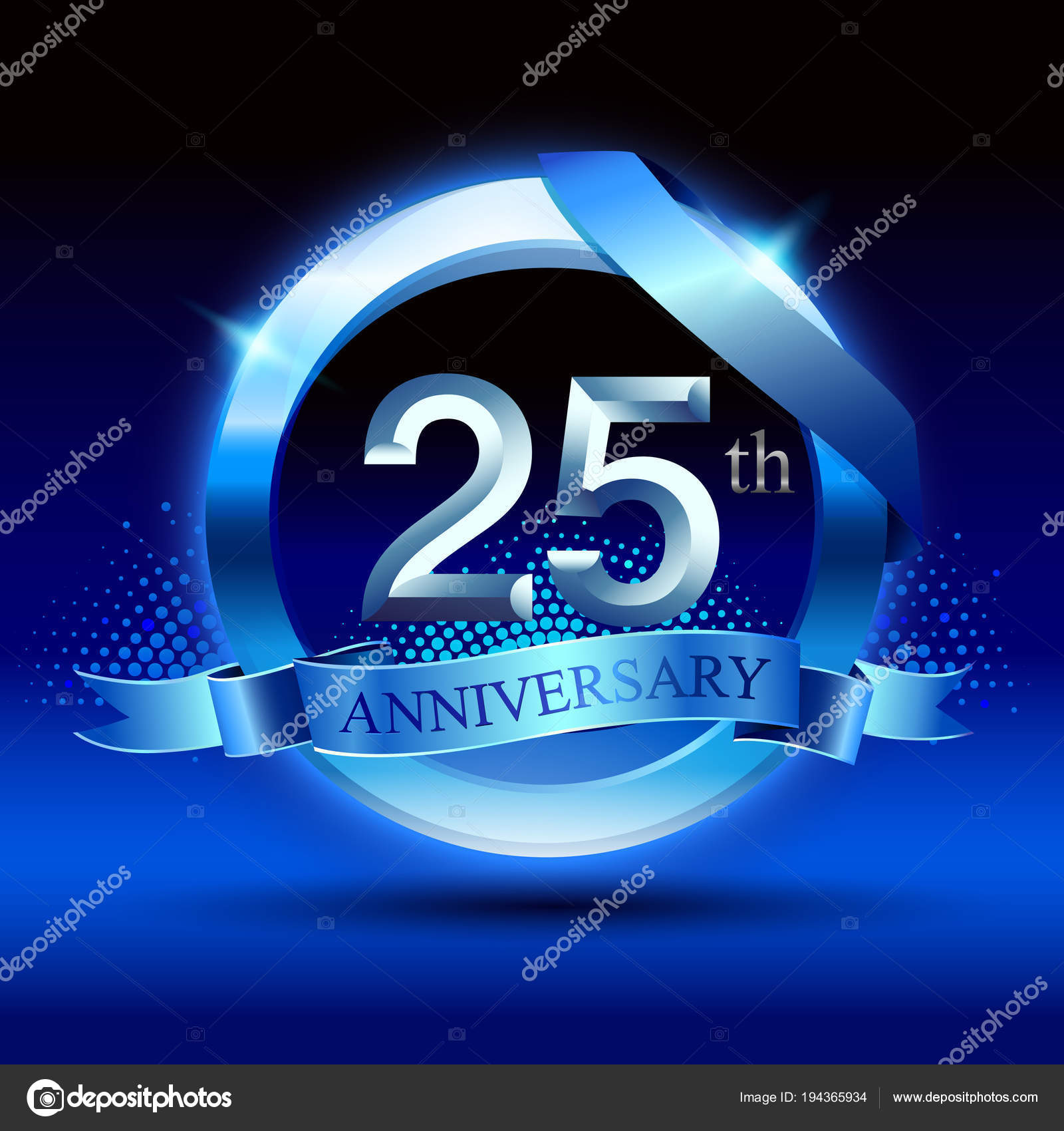 Years Blue Anniversary Decorative Background Stock Vector Image by ...