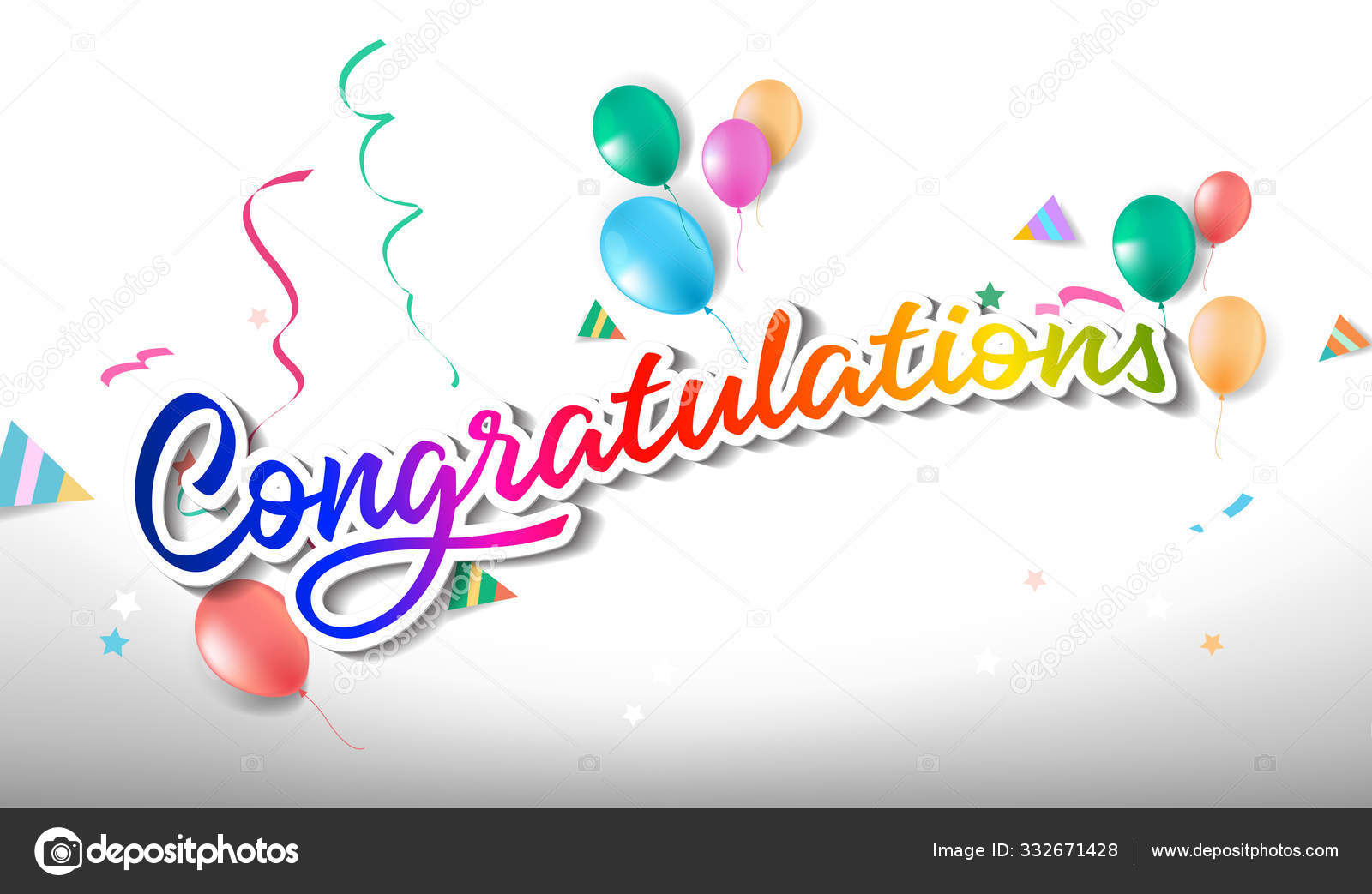 Congratulations Label Vector Illustration Stock Vector Image by ...
