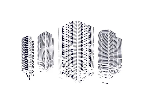 Modern Skyscrapers Vector Illustration Stock Vector by ©vectorawesome ...