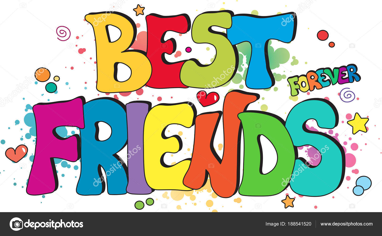 Best friends forever Stock Illustration by ©casaltamoiola #188541520