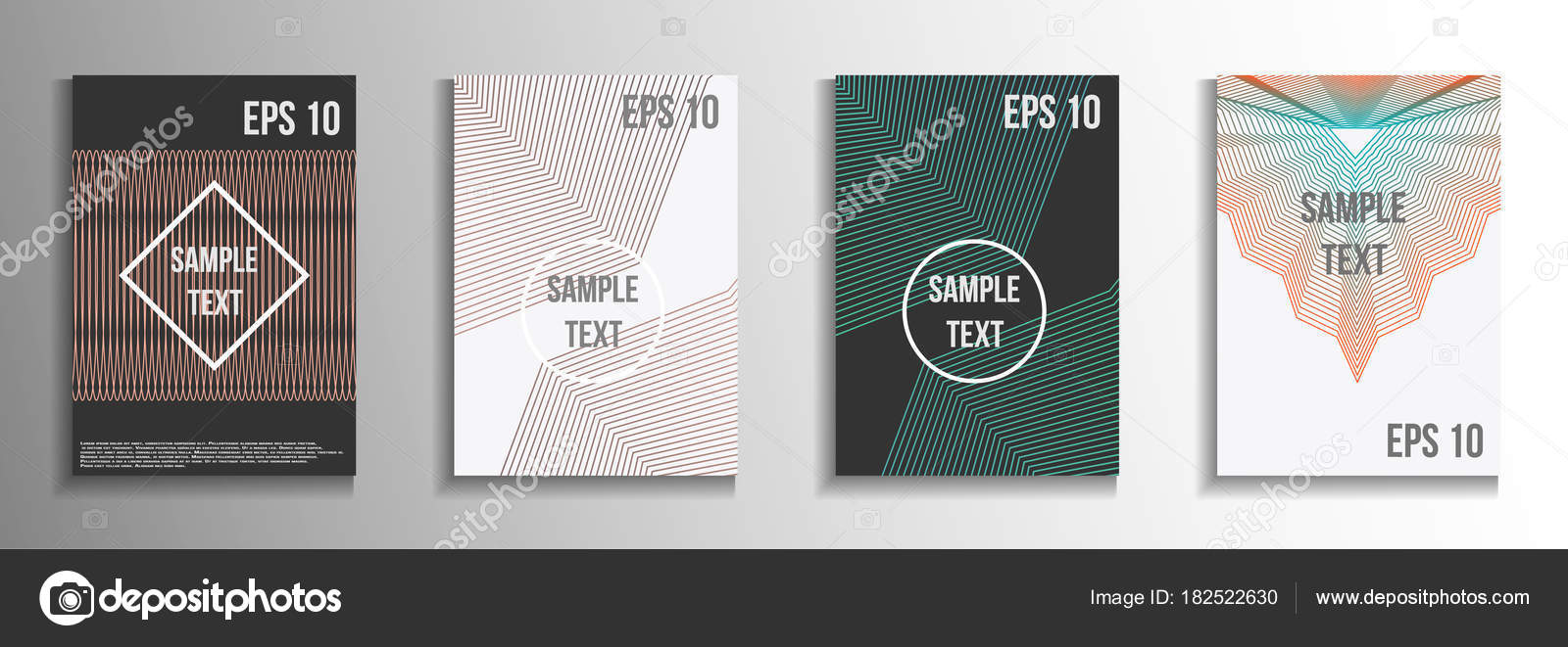 A set of rectangular patterns from lines. Stock Vector Image by ...