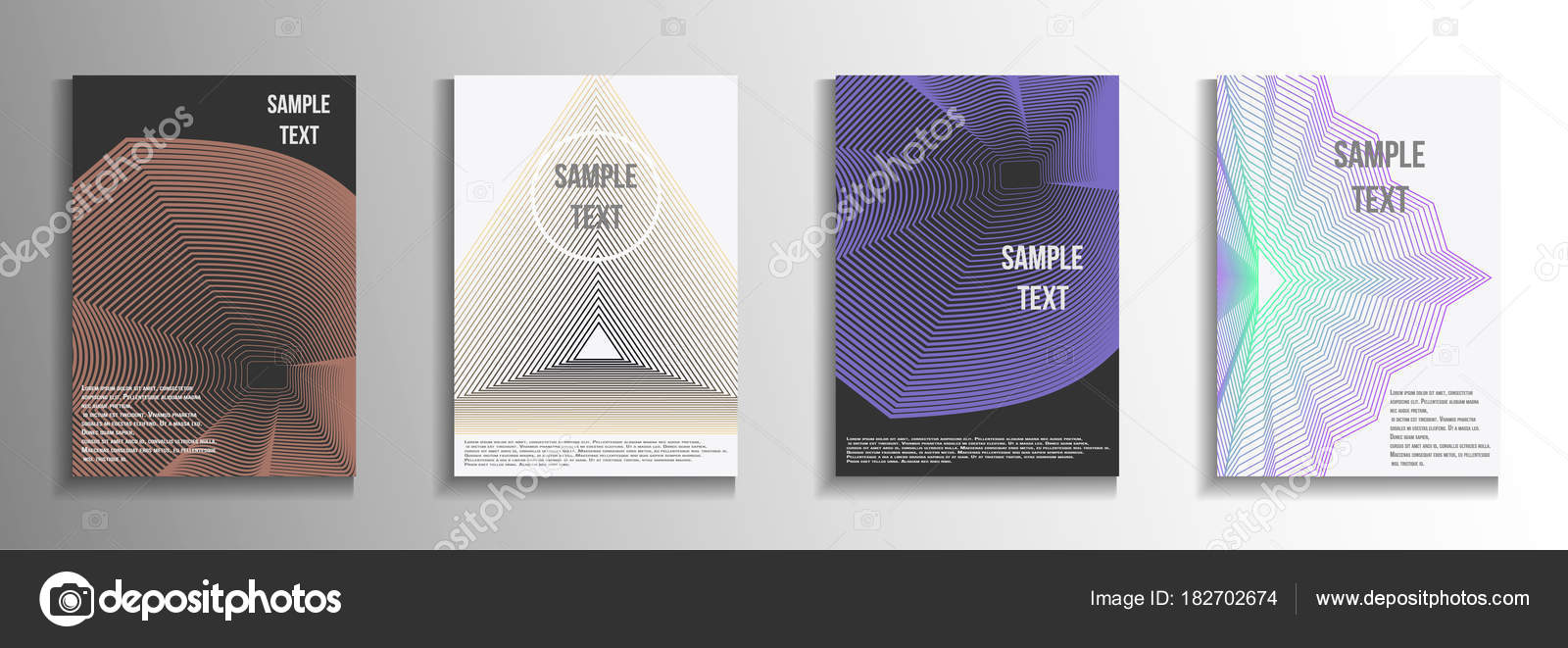 A set of rectangular patterns from lines. Stock Vector by ...