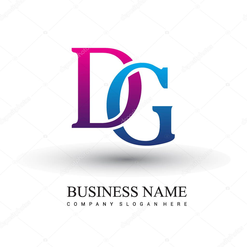 logotipo de las letras dg, identidad inicial del logotipo para su ...