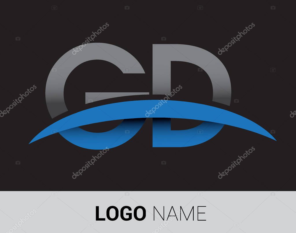 logotipo de letras gd, identidad inicial del logotipo para su negocio y empresa 2022