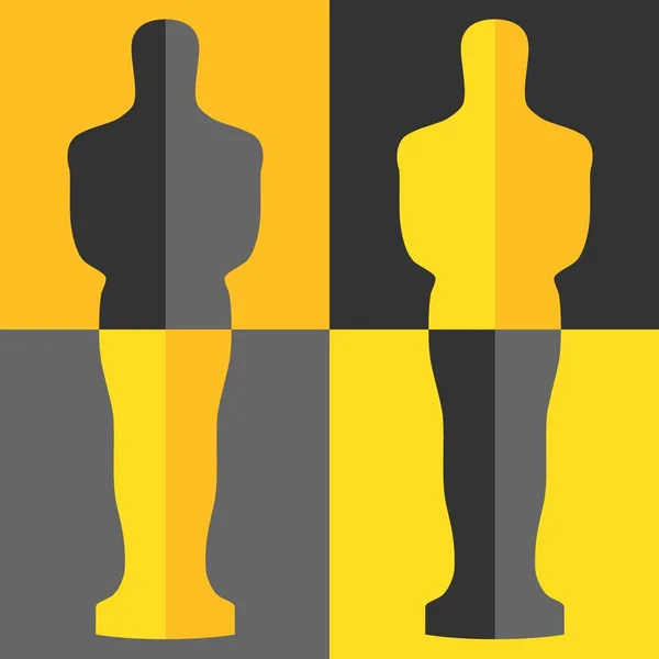 Academy award icon in flat style isolated on white background. Films ...