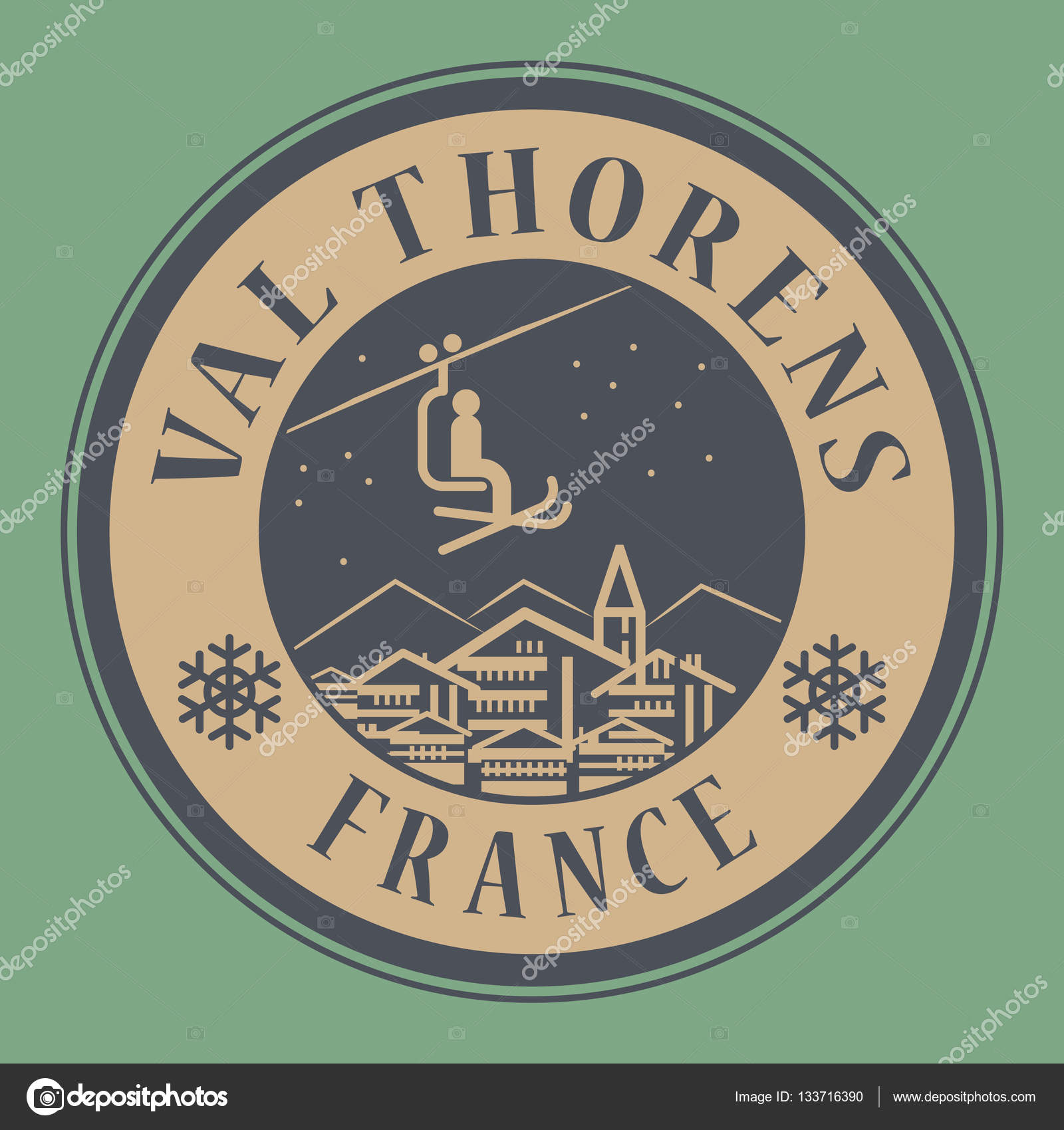Val Thorens in France, ski resort Stock Vector by ©_fla #133716390