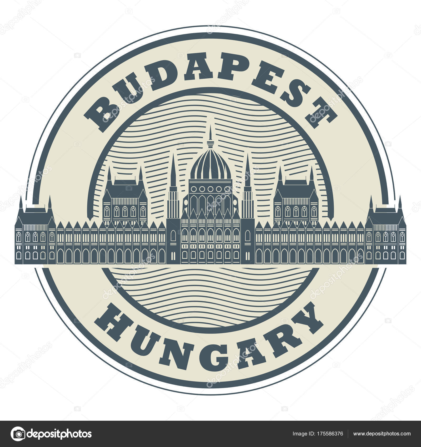 Stamp or emblem with words Budapest, Hungary Stock Vector by ©_fla ...
