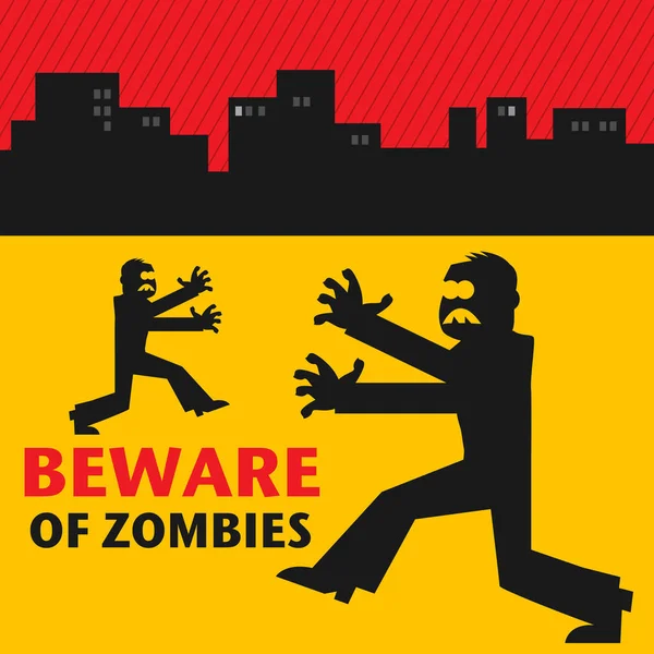 Beware of Zombies sign — Stock Vector © _fla #59843909