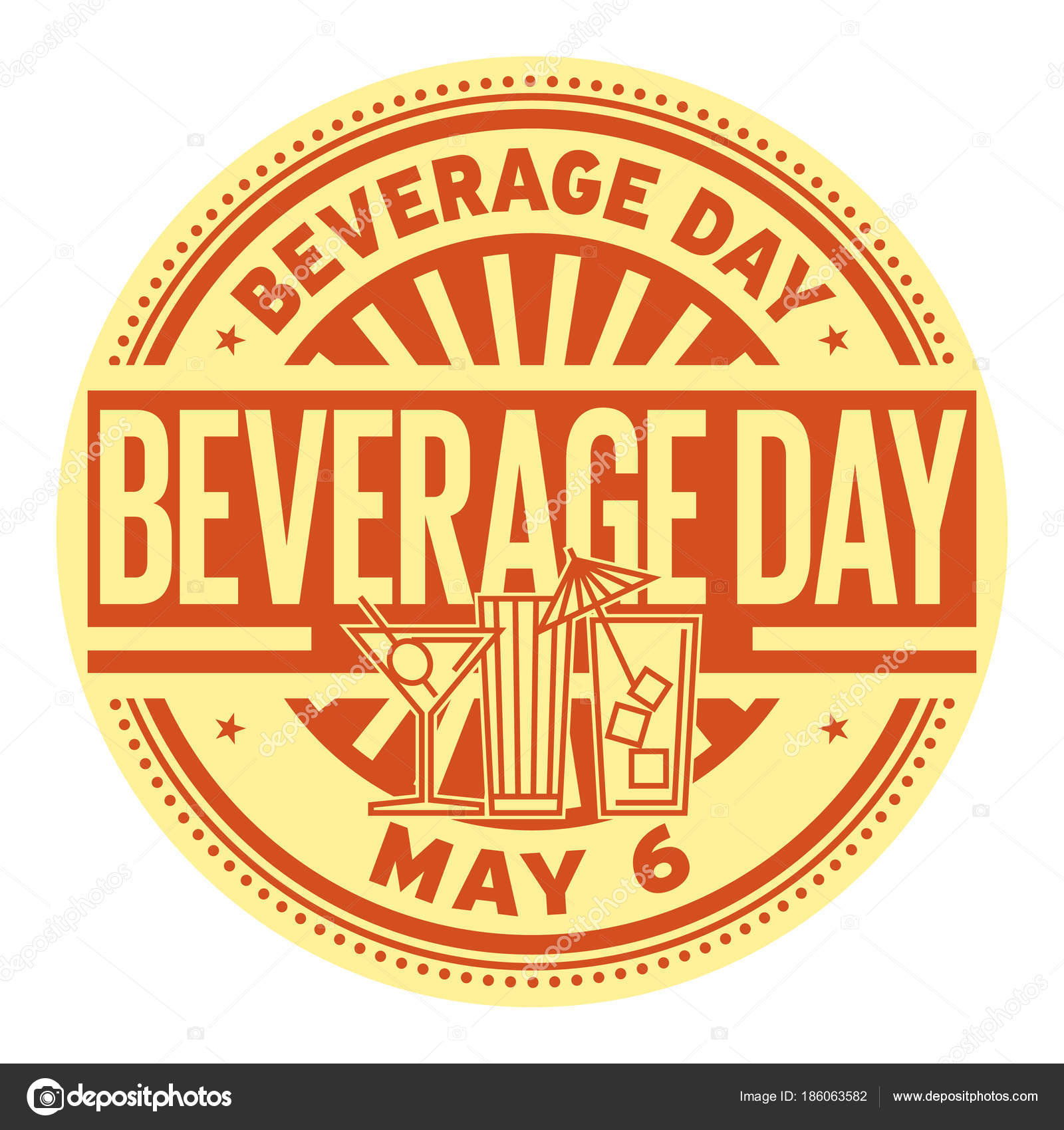 Beverage Day stamp Stock Vector by ©_fla 186063582