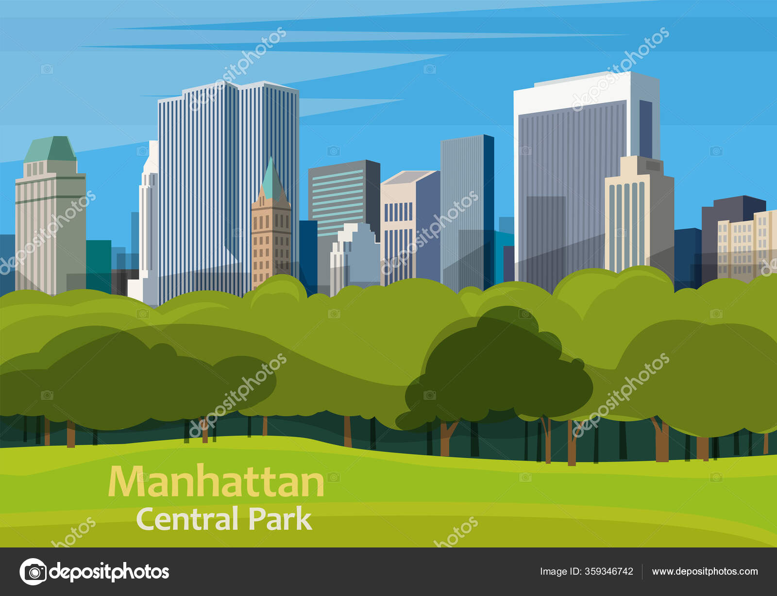 Central Park Urban Park Manhattan New York City United States Stock ...