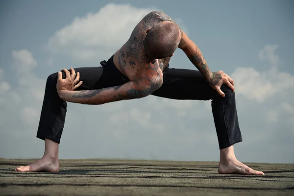 torso twisting. Yoga concept. - Stock Image - Everypixel