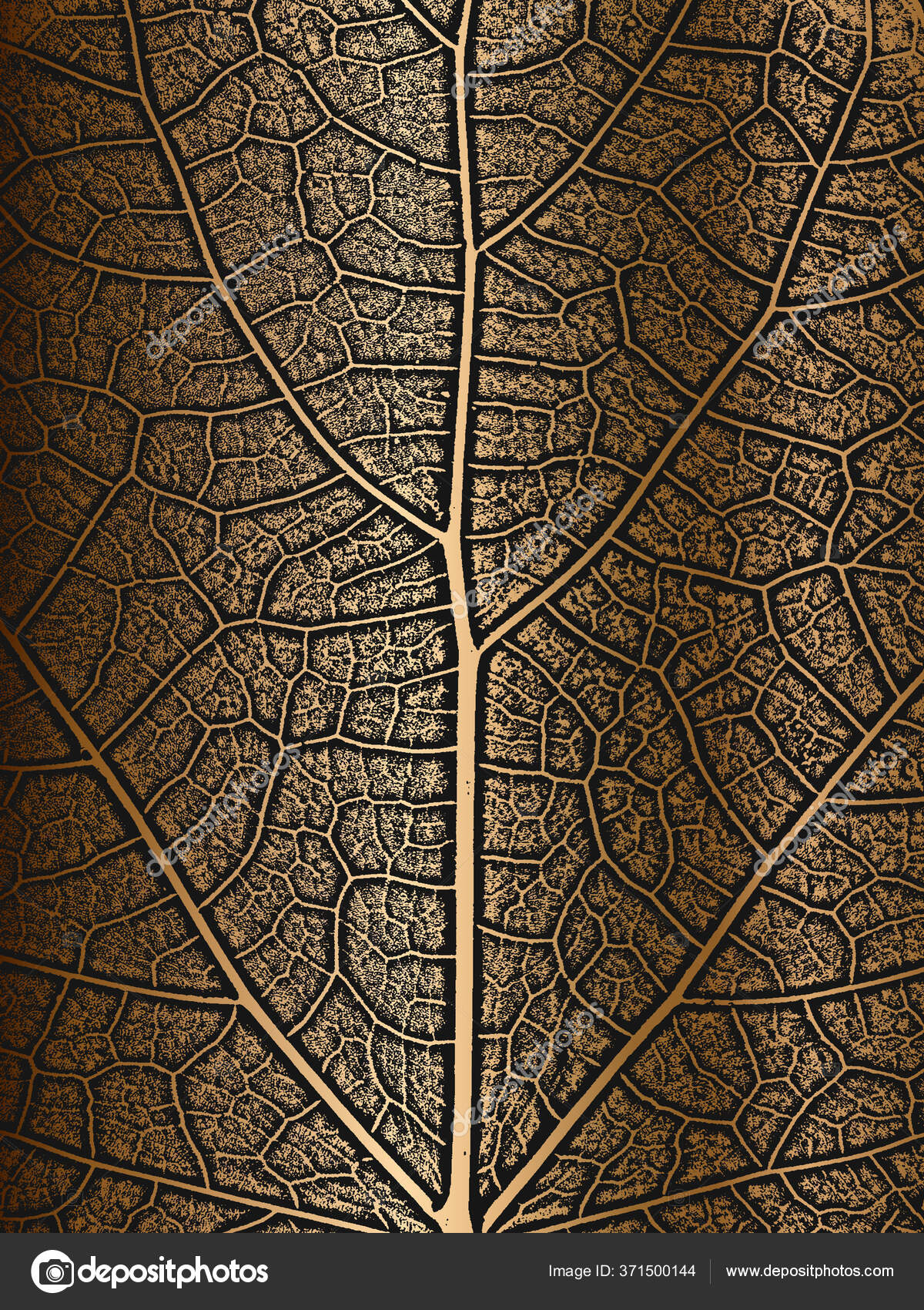 Distress Tree Leaves Leaflet Texture Golden Background Black White ...