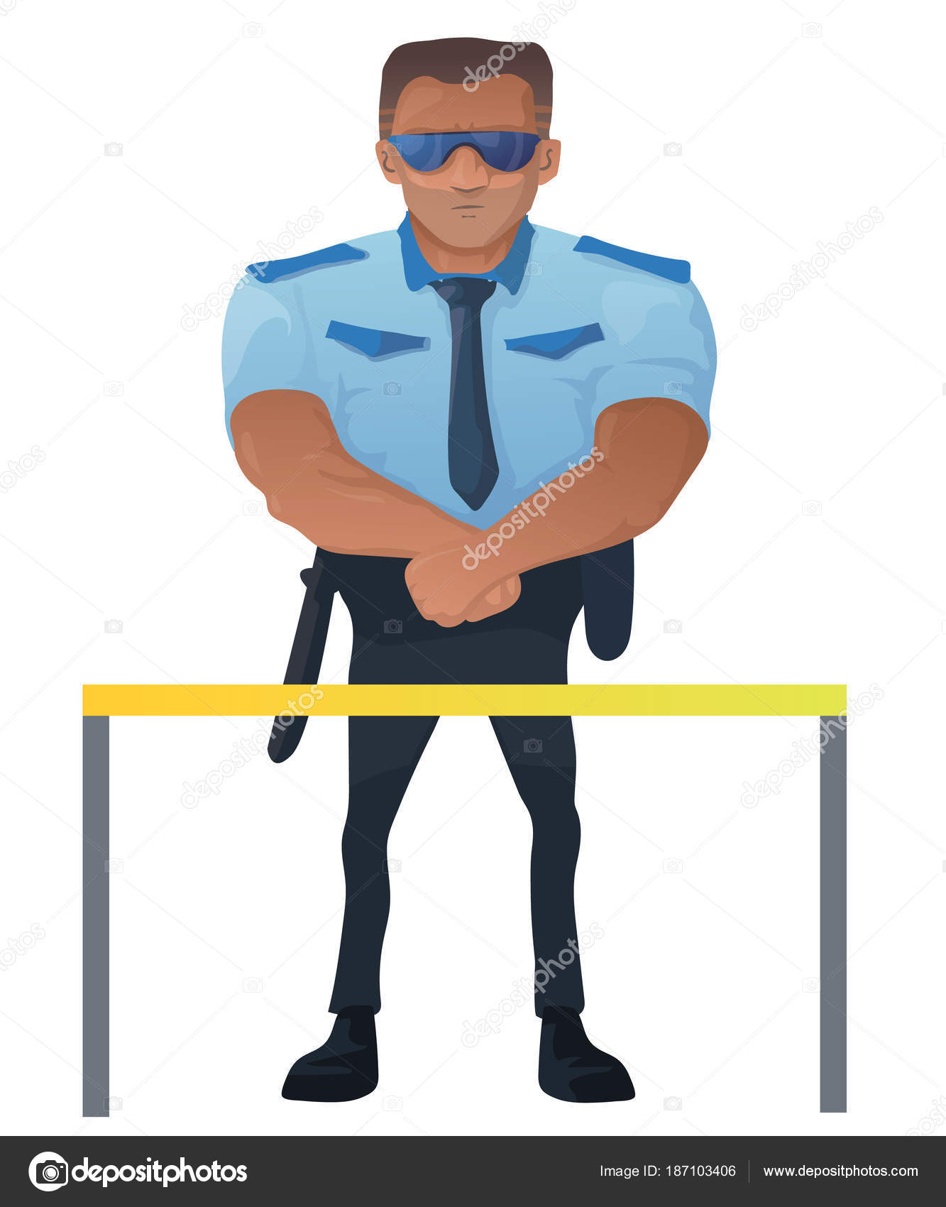Un guardia de seguridad vector, gráfico vectorial © hondelia imagen ...
