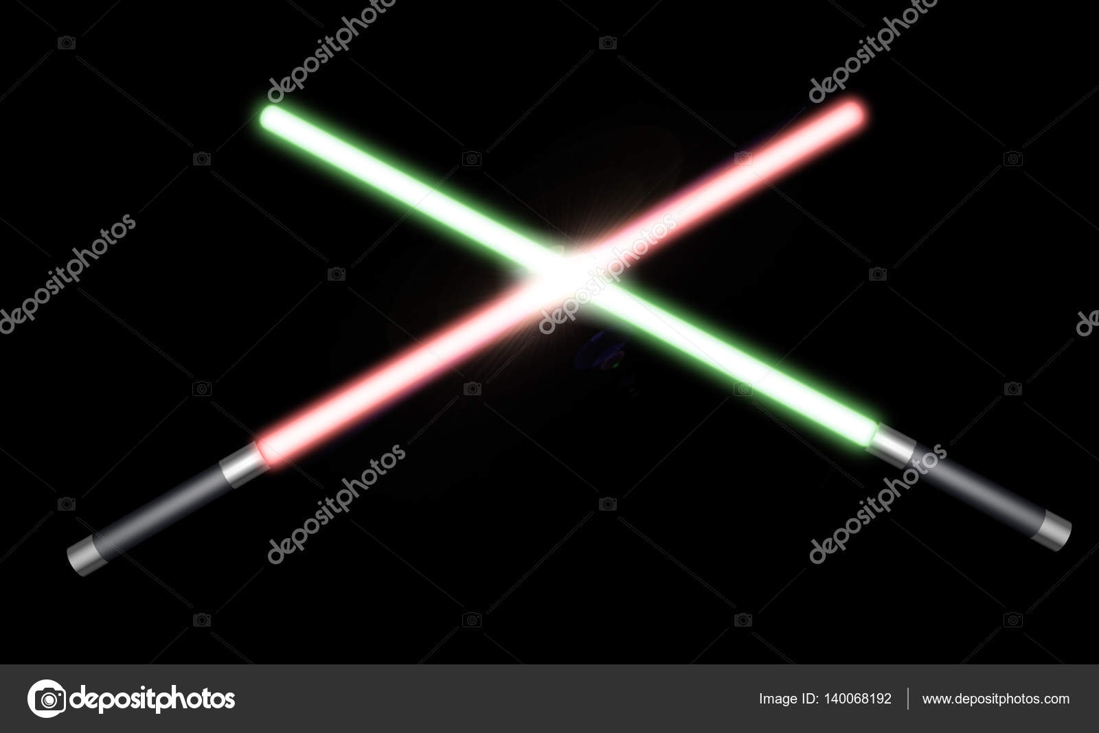 Two light sabers Stock Photo by ©georgejmclittle 140068192
