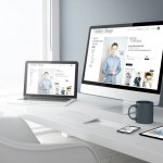 Rendering Online Shop Screens Laptop Desktop Computer Tablet ...