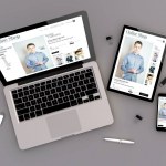 Rendering Online Shop Screens Laptop Desktop Computer Tablet ...