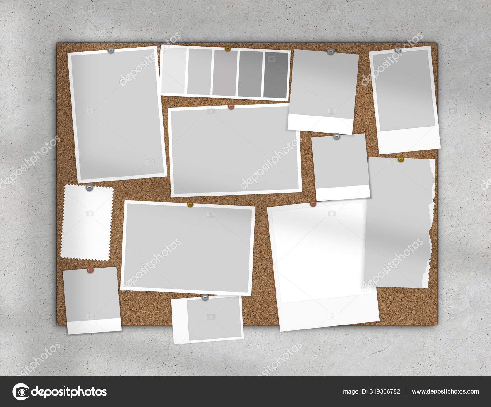 Moodboard Cork Mock Isolated Rendering Stock Photo by ©georgejmclittle ...