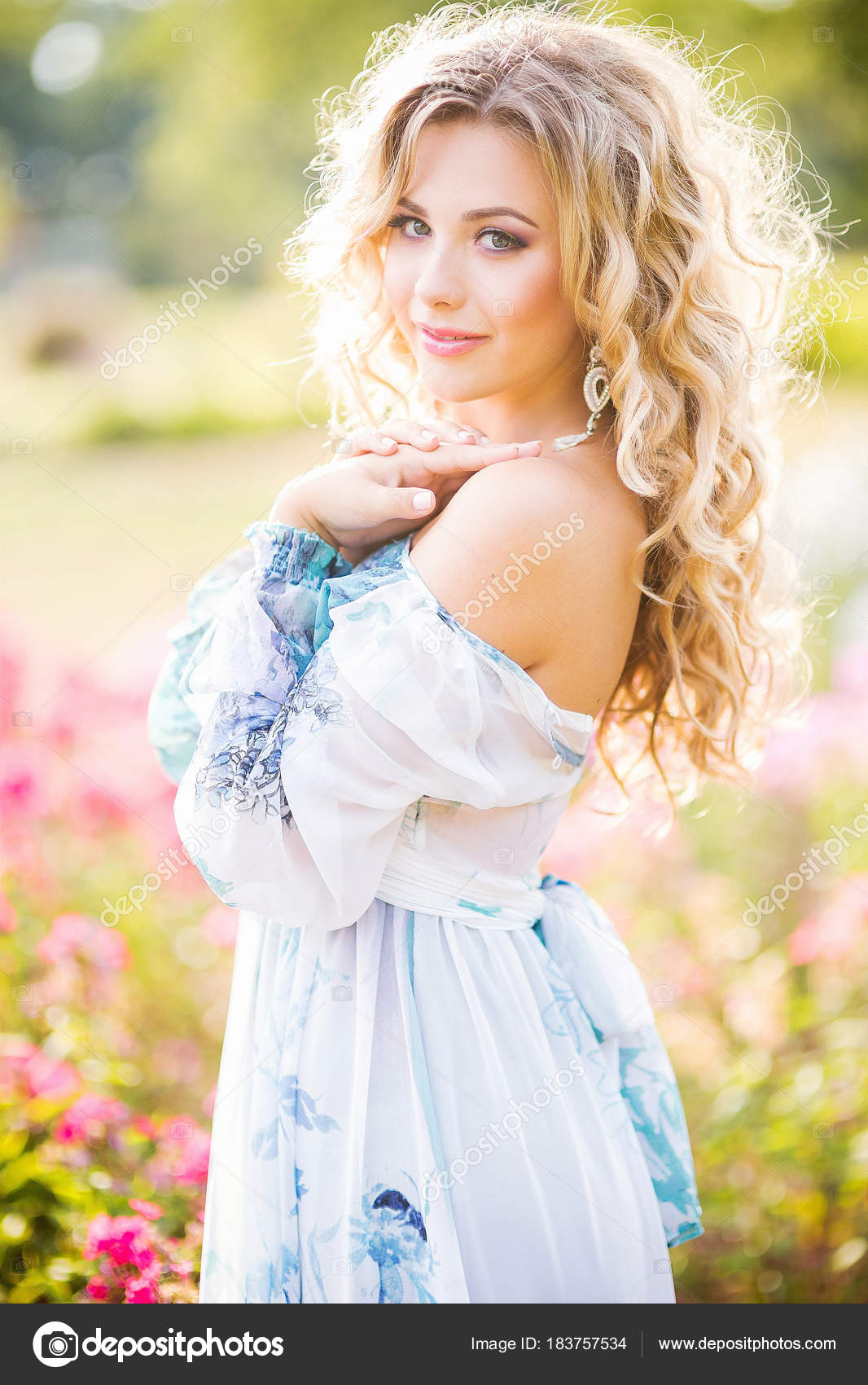 Blonde Girl With Curly Hair