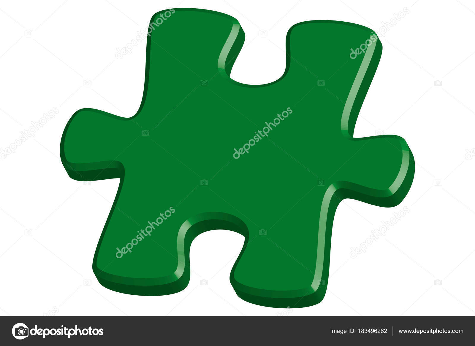 Green Jigsaw Puzzle Stock Photo by ©CHROMORANGE 183496262