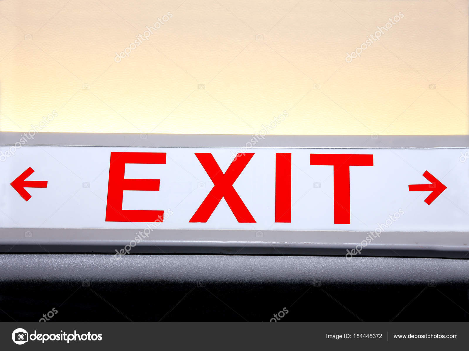 Exit Sign Close Shot — Stock Photo © CHROMORANGE #184445372