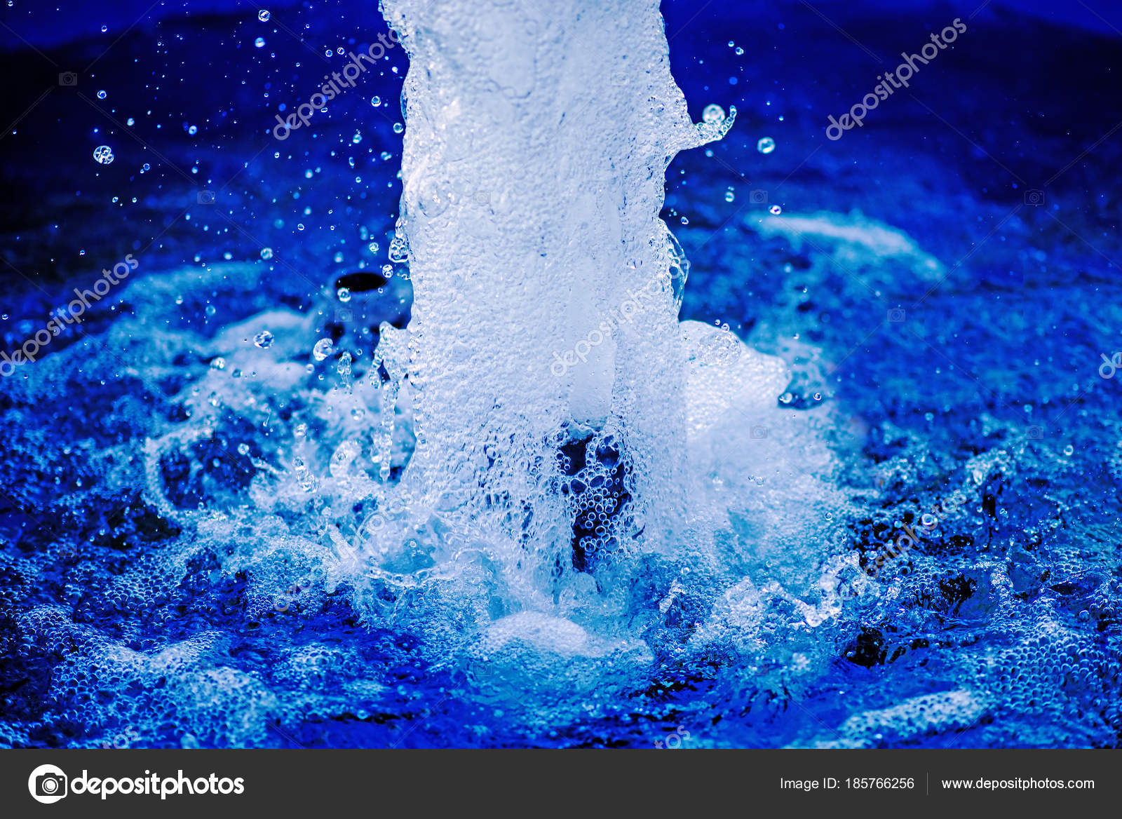 Cold Water Fountain Ice Foam Close Stock Photo by ©CHROMORANGE 185766256
