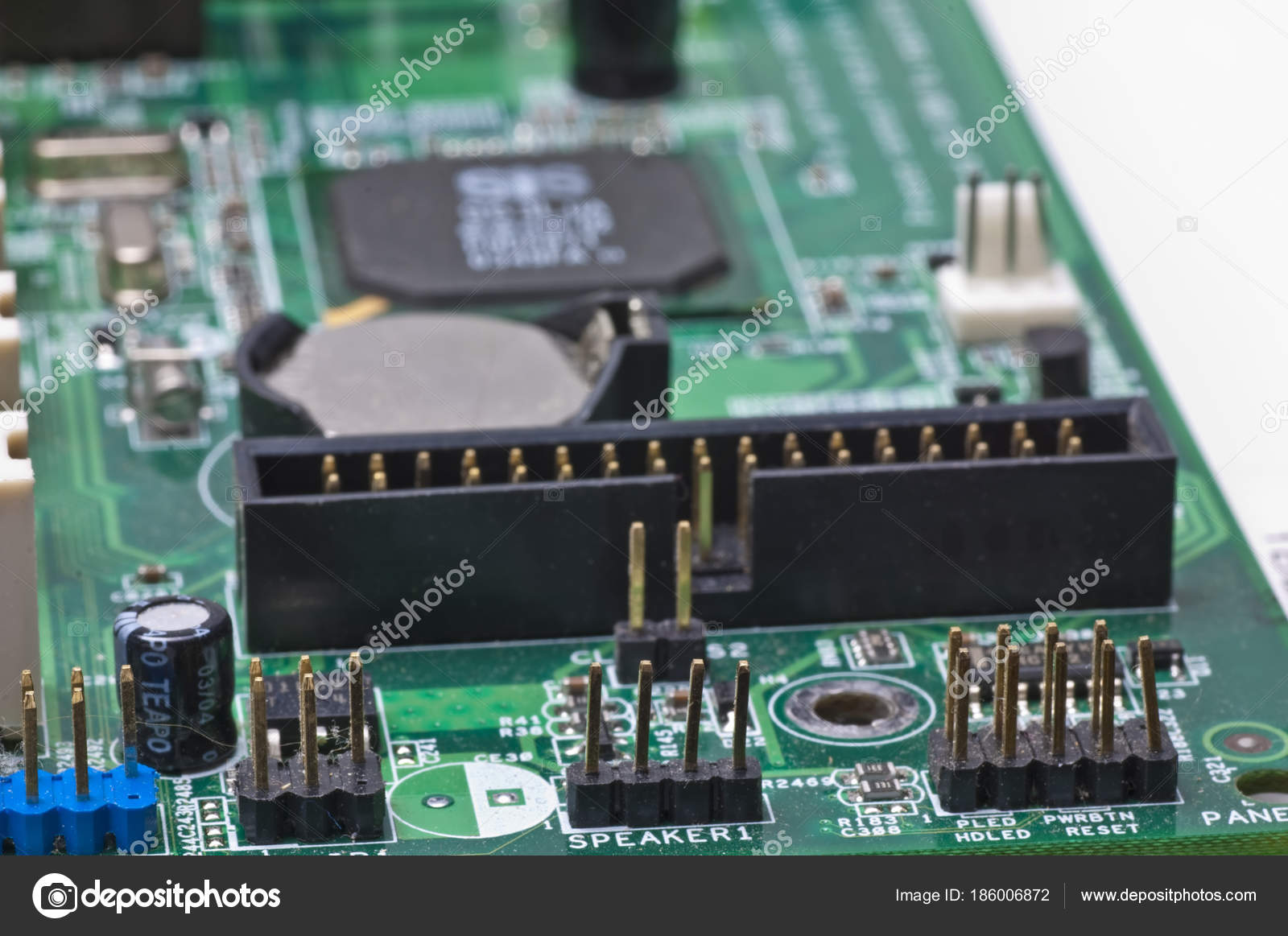 Computer Motherboard Close Shot Stock Photo by ©CHROMORANGE 186006872