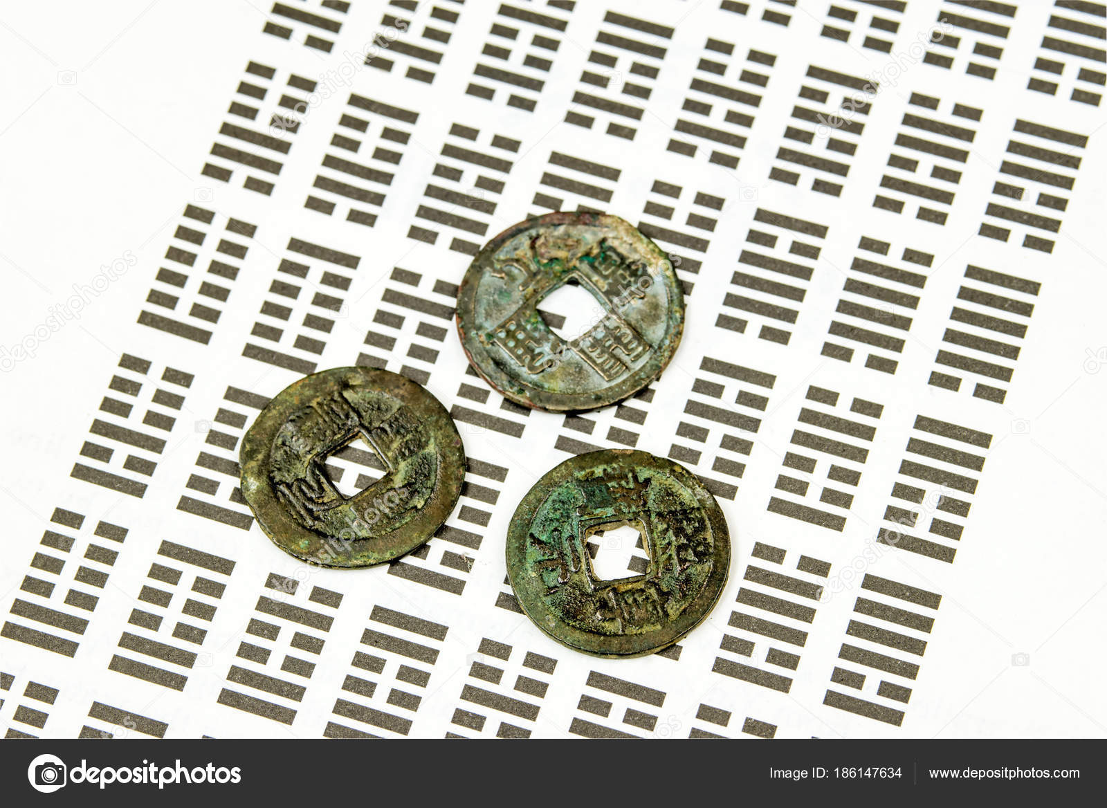 Ging Chinese Divination Coins — Stock Photo © CHROMORANGE #186147634