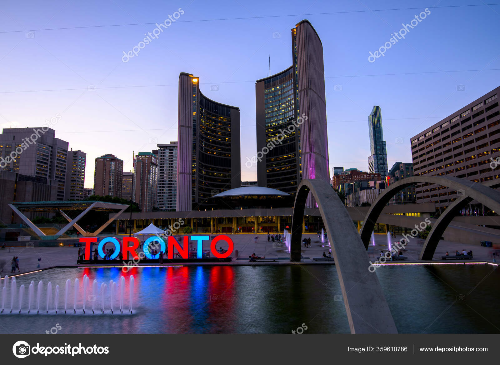 Toronto Sign Board City Hall Ontario Canada – Stock Editorial Photo ...