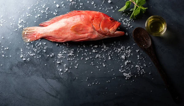 Red Snapper Raw Fish Table Top — Stock Photo © surangastock #360068500