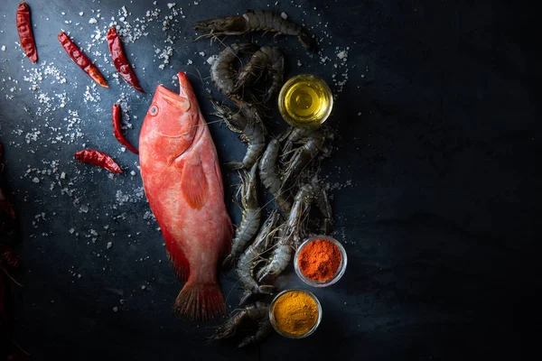 Red Snapper Raw Fish Table Top — Stock Photo © surangastock #360068500