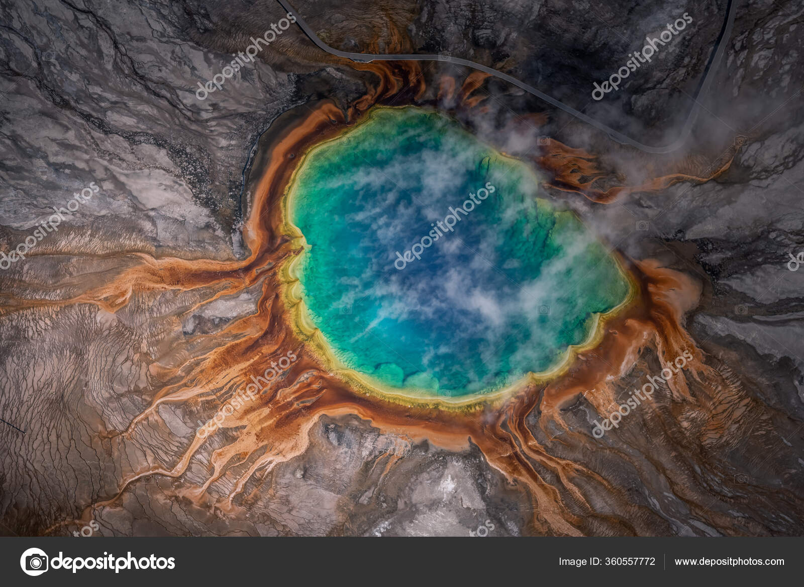 Yellowstone Caldera Aerial View