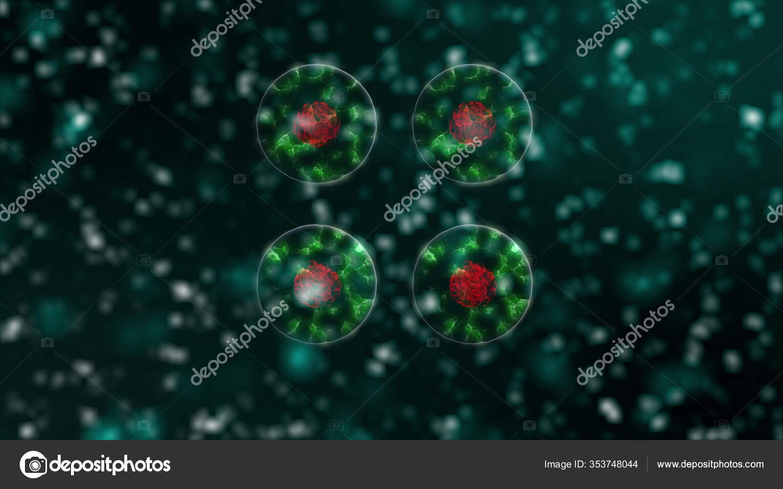 Pathogen of coronavirus 2019-nCov inside infected organism under ...
