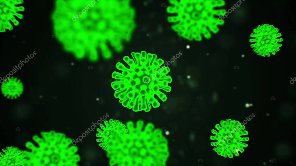 Resumen El modelo 3d de células patógenas coronavirus 2019-nCoV en ...