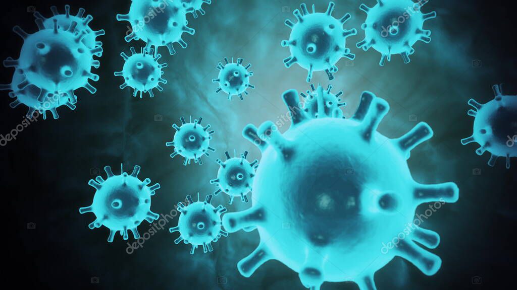 Resumen El modelo 3d de células patógenas coronavirus 2019-nCoV en ...