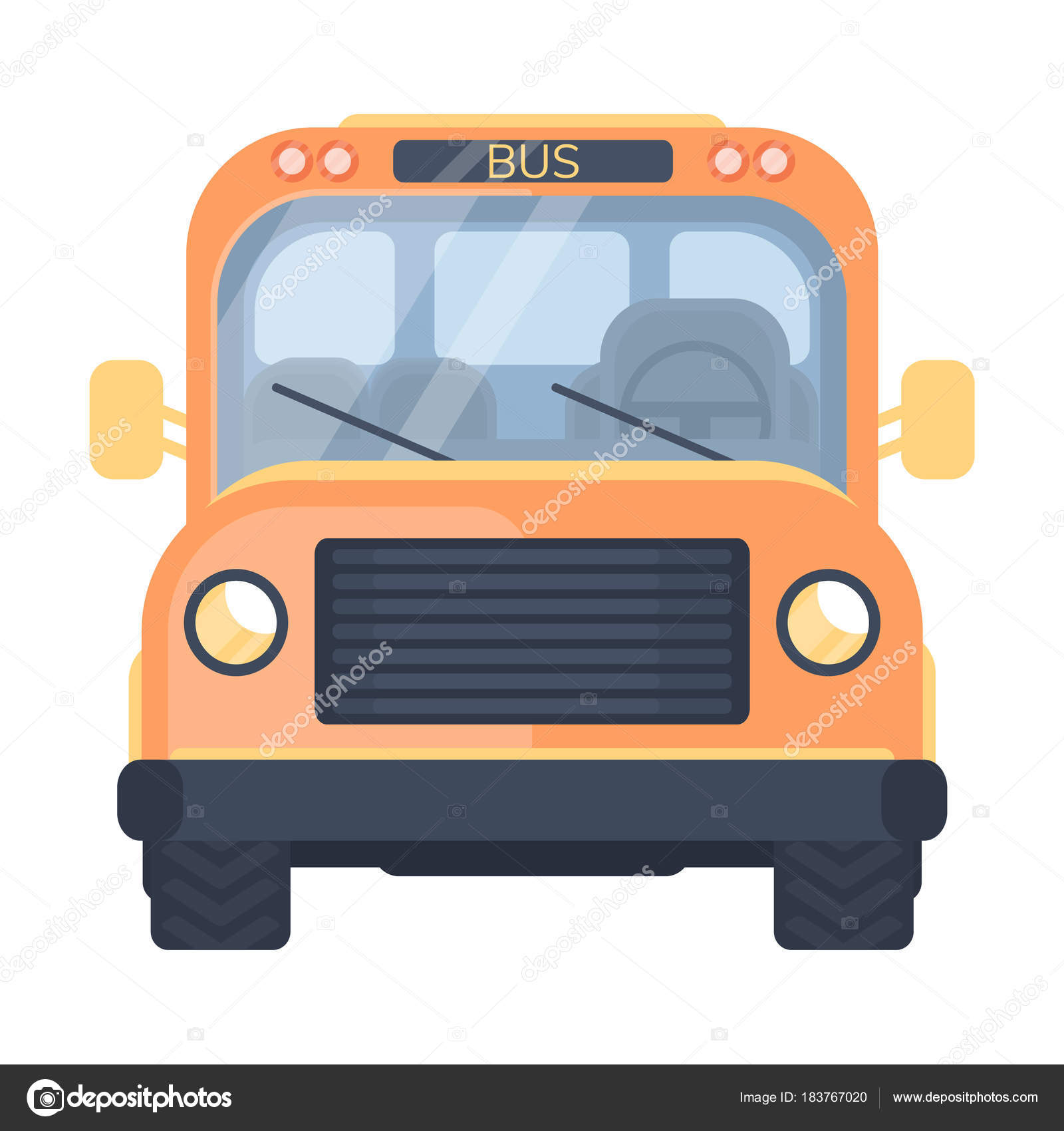 Autobús escolar. Vehículo para el transporte de pasajeros . Vector de ...