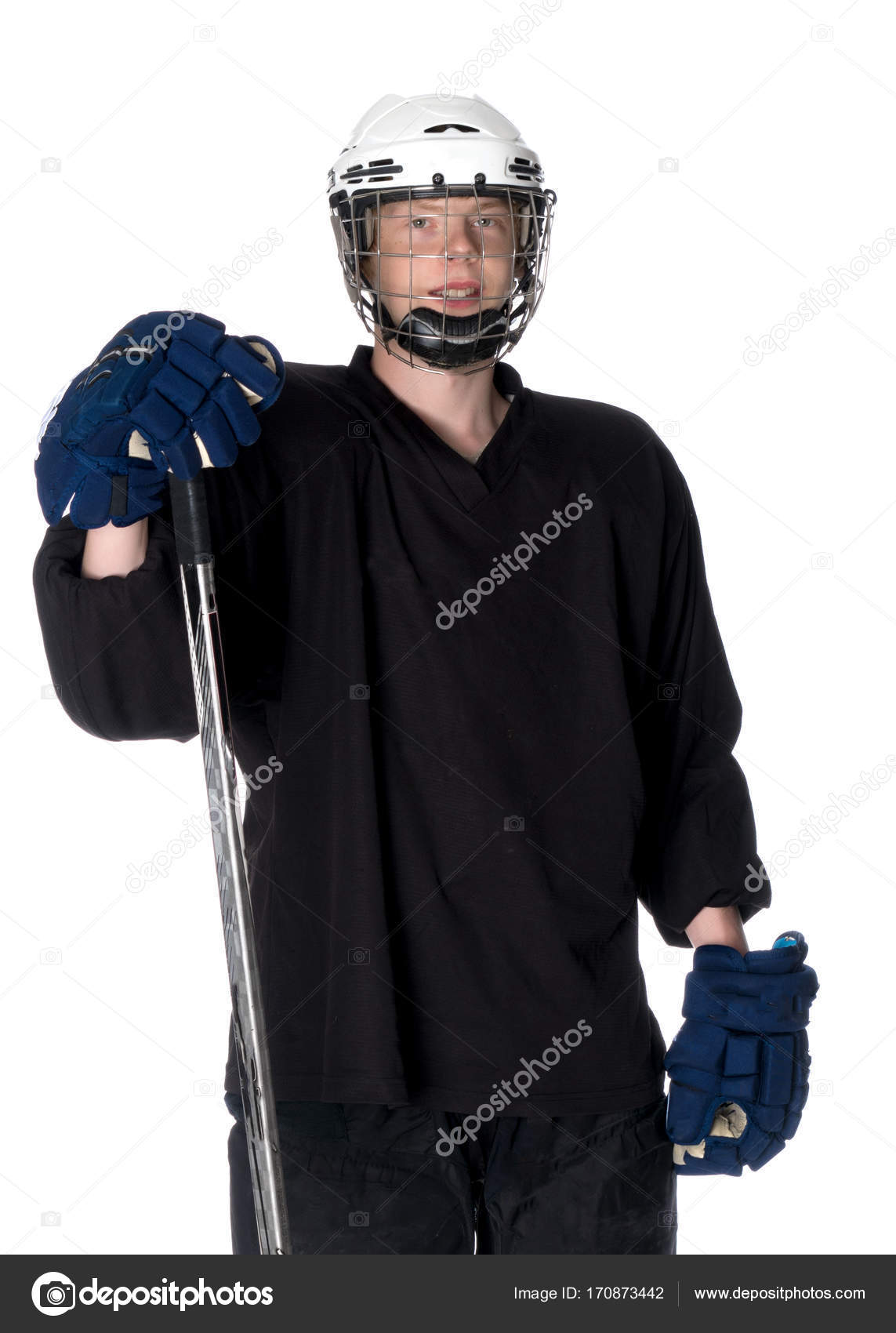 Young guy hockey player Stock Photo by ©lotosfoto1 170873442