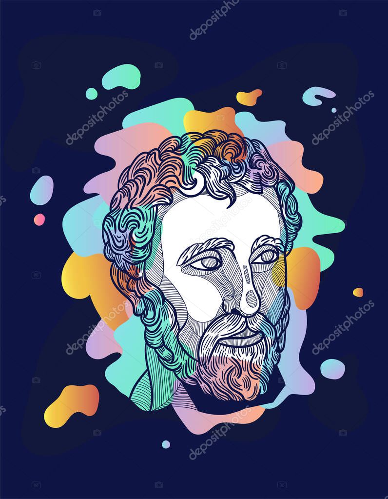 gora. Escultura cl sica de ensue o. Dise o de impresi n, ropa, bolsas, carteles, etc.. 2024