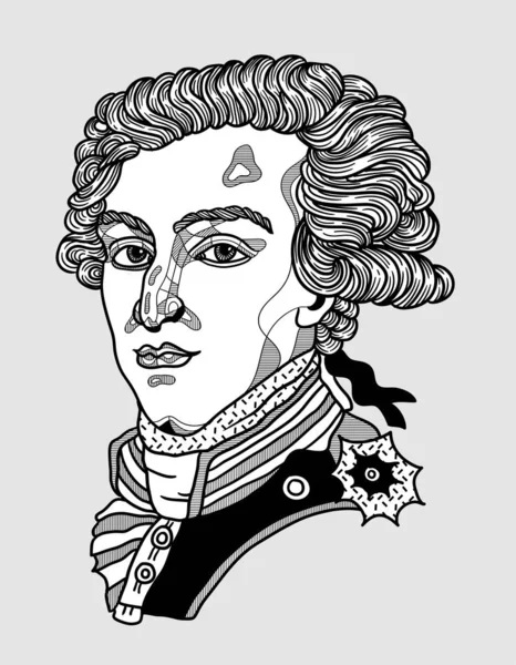 Vector Lines Classical Hand Drawn Illustration Stock Vector Image by ...