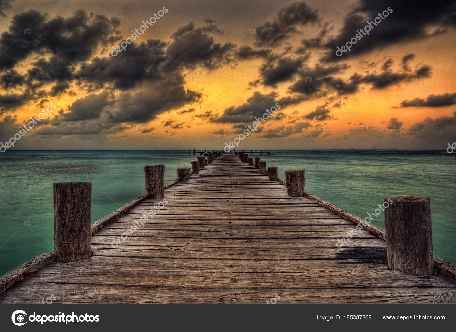 Cancun Sunset Stock Photo by ©weissdergeier 185387368