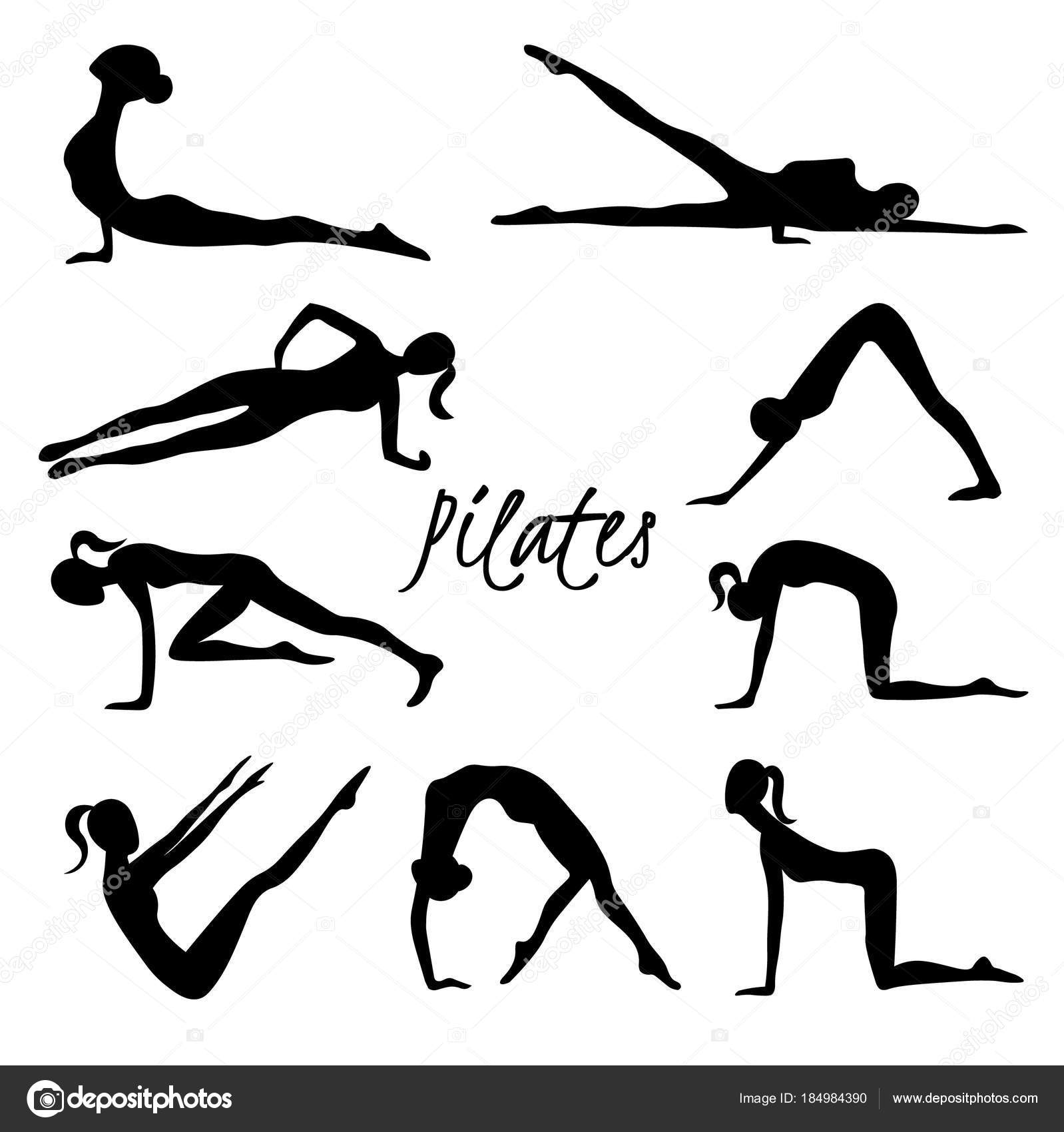 Pilates Poses Vector