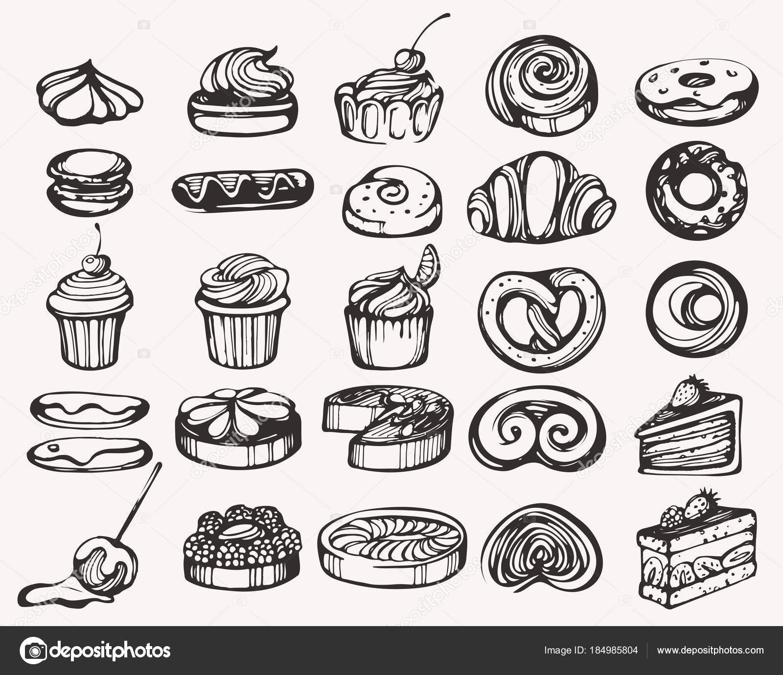 Bakery items Stock Vector Image by ©Ollimay #184985804