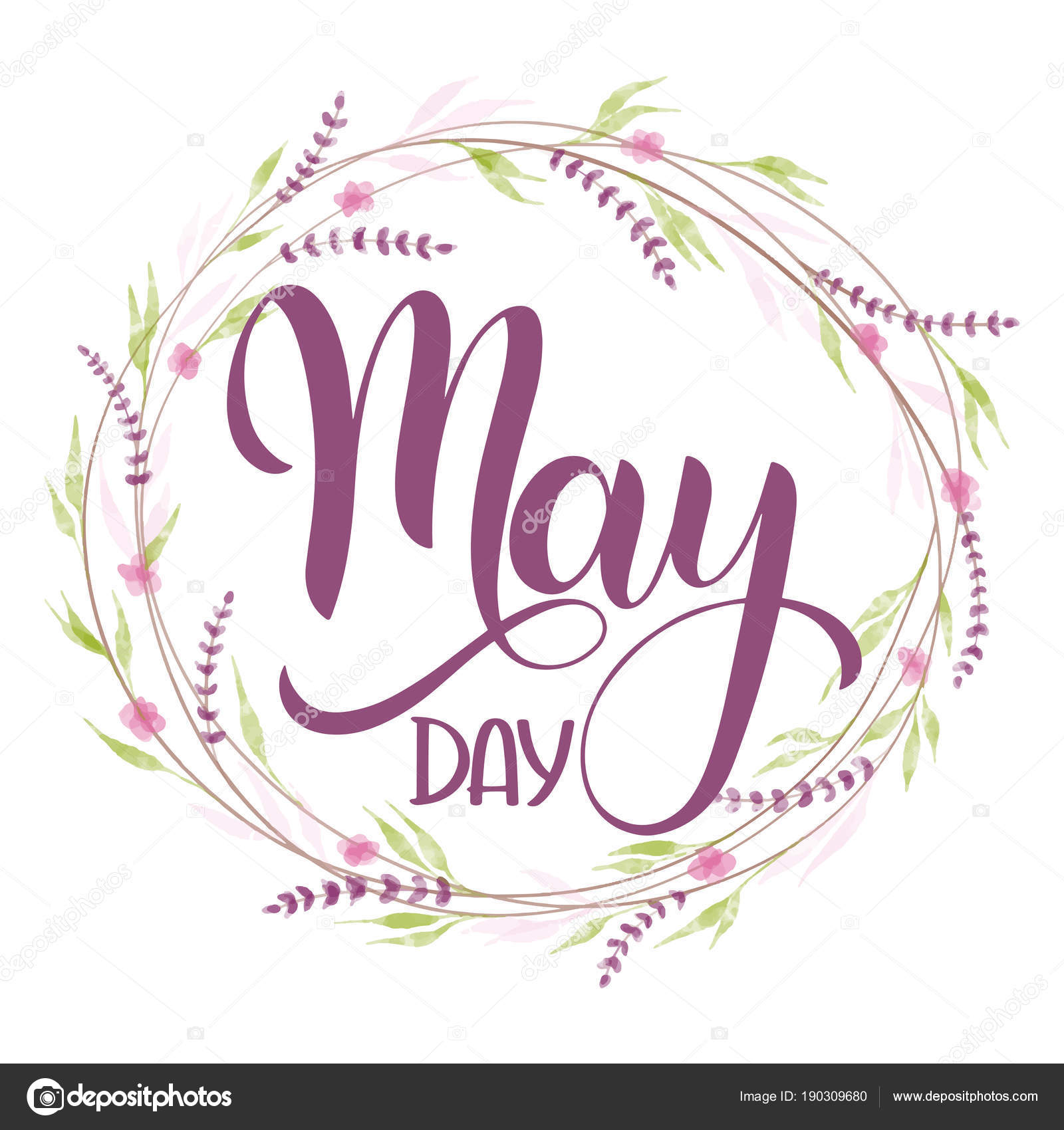 Hello May lettering. Stock Vector Image by ©Kandella #190309680