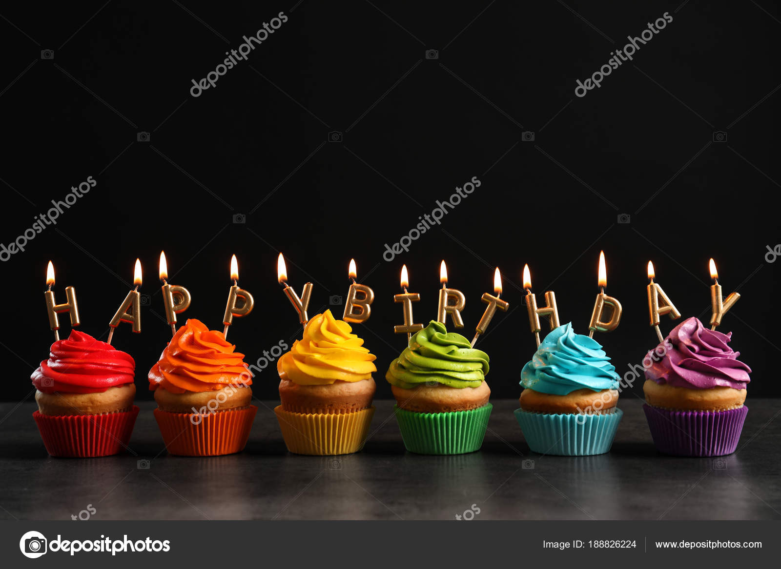 Happy Birthday Candles Cupcakes