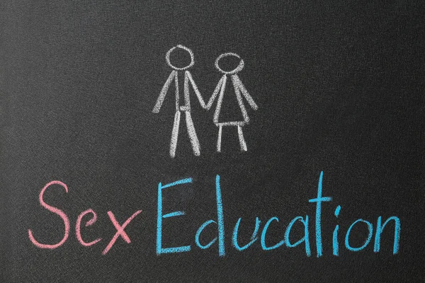Note With Phrase Sex Education On Light Blue Wooden Background Top