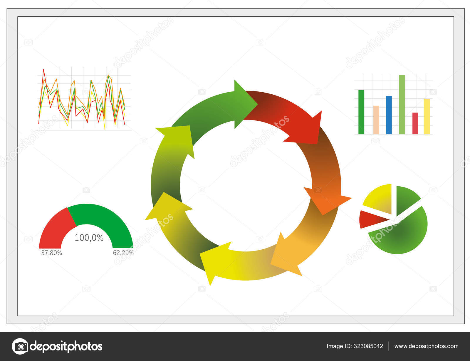 Illustration Colorful Graphs White Background Stock Photo by ©NewAfrica ...