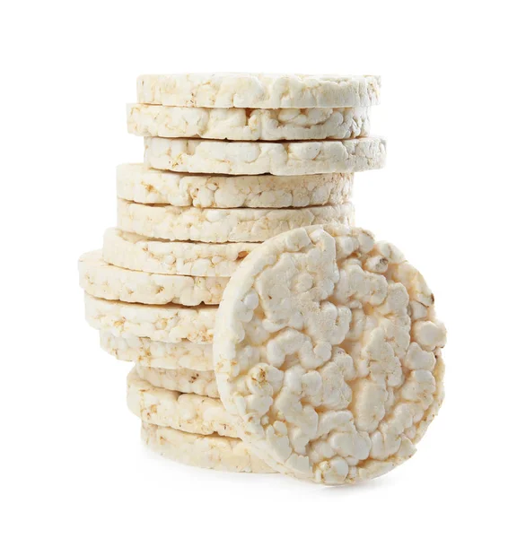 Stack Crunchy Rice Cakes White Background Stock Photo by ©NewAfrica ...