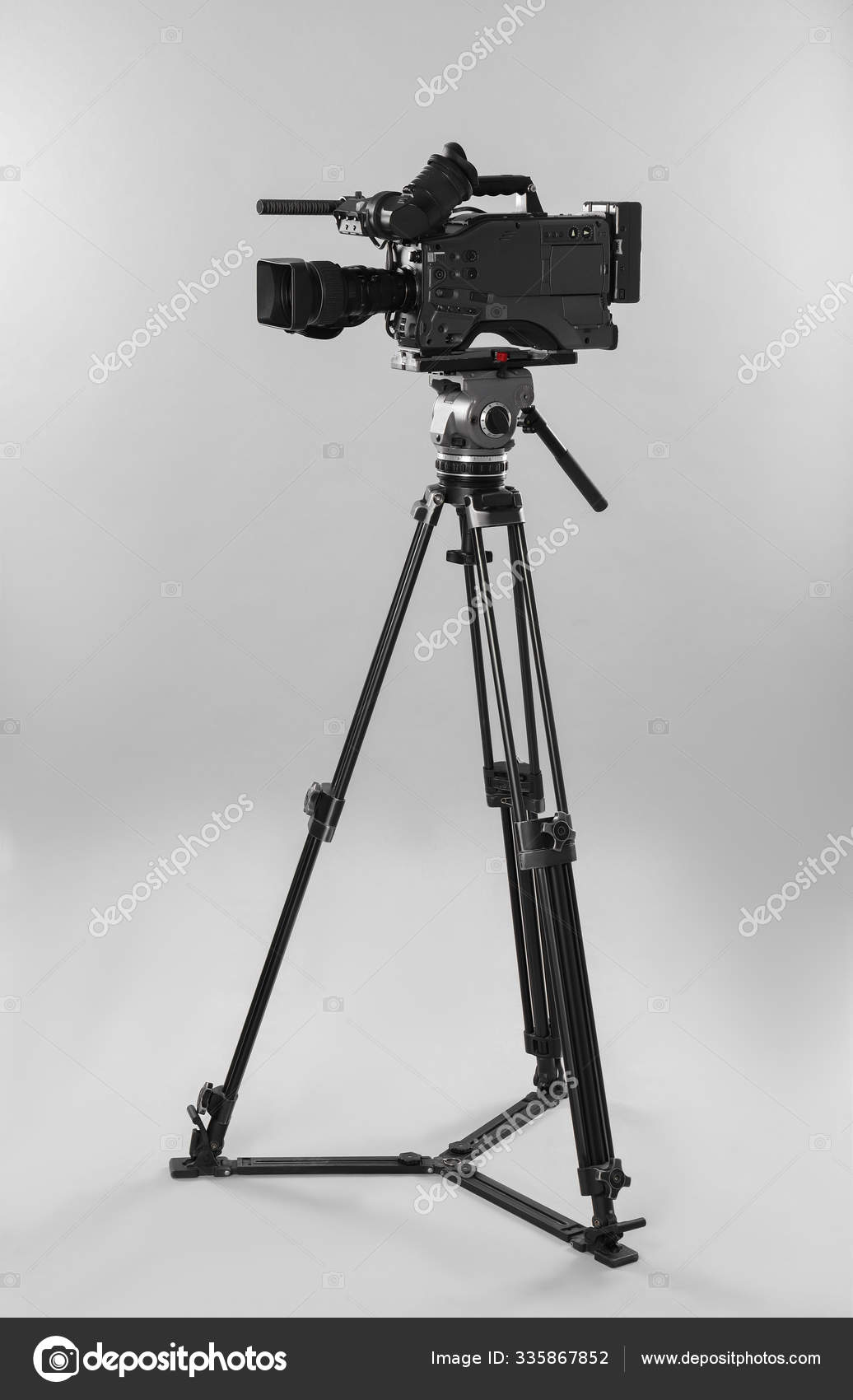 Modern Professional Video Camera Light Background — Stock Photo ...