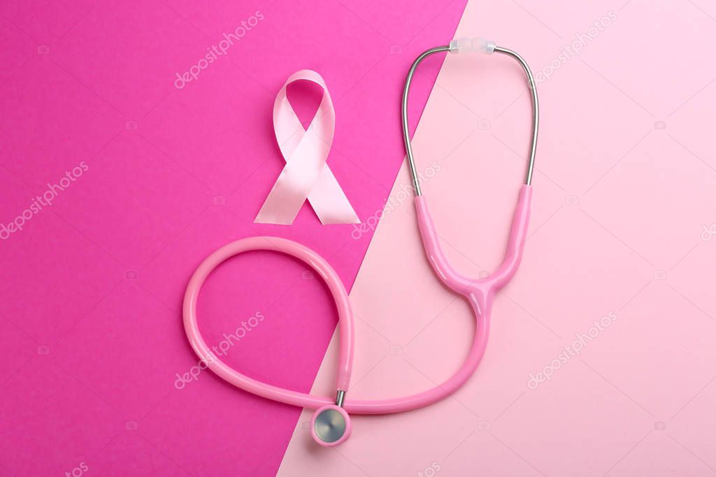 Cinta rosa como símbolo de la conciencia del cáncer de mama y ...