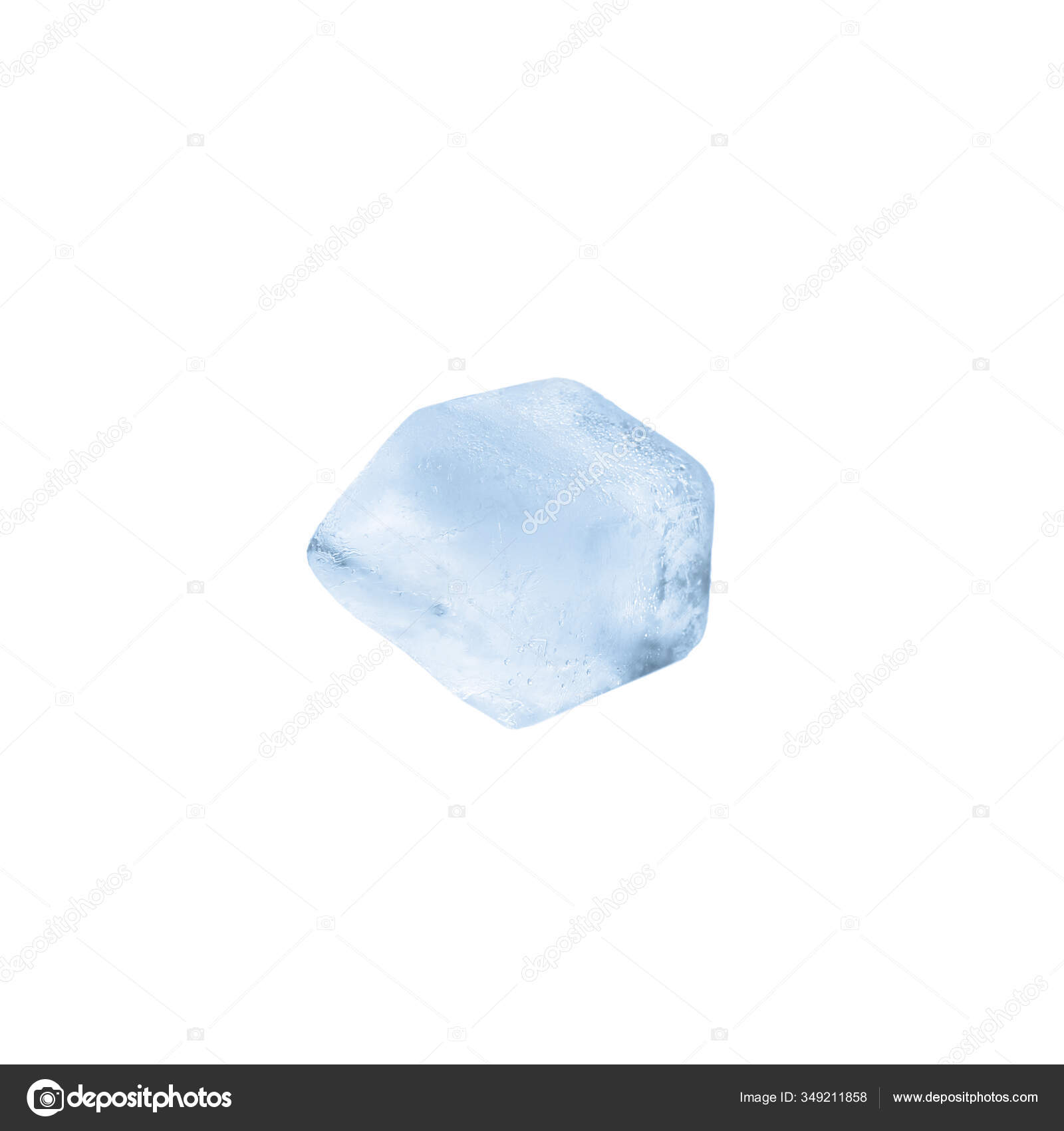 Ice Cube Isolated White Frozen Liquid — Stock Photo © NewAfrica #349211858