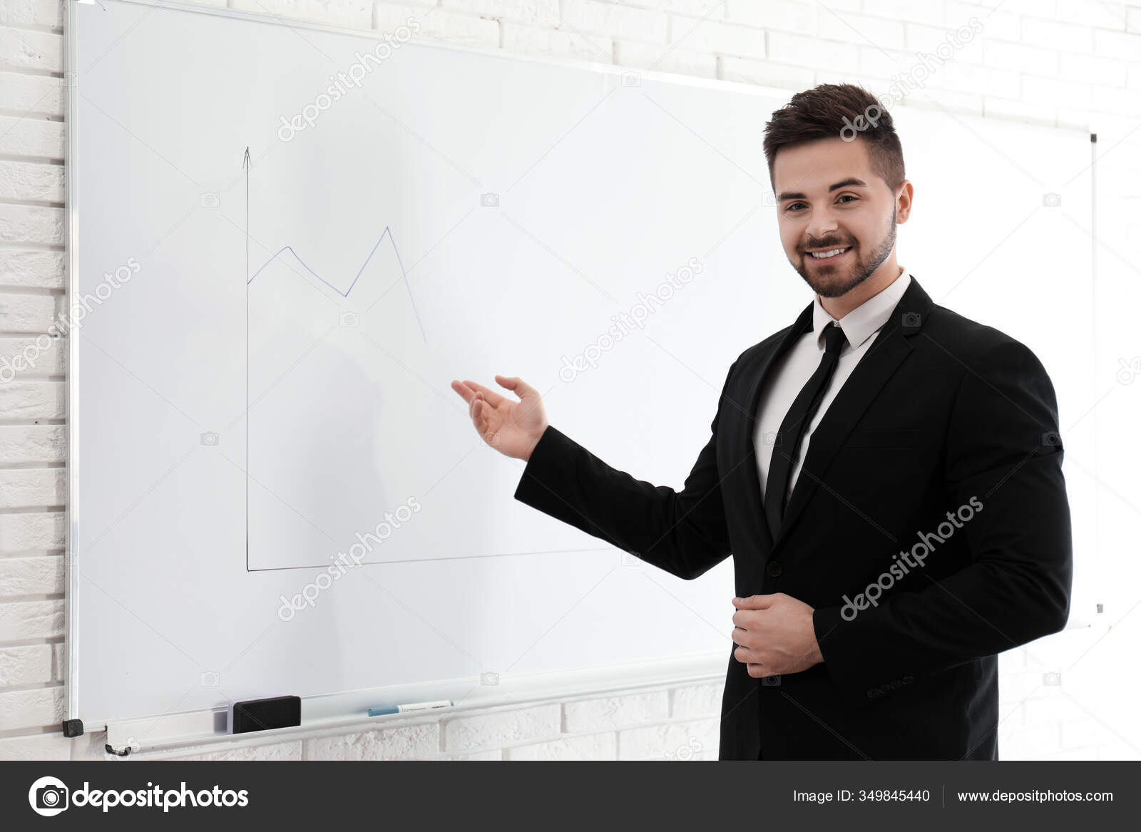 Professional Business Trainer Whiteboard Office Stock Photo by ...